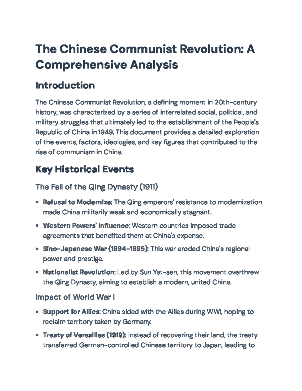 The Chinese Communist Revolution: Key Events and Ideological Impact ...