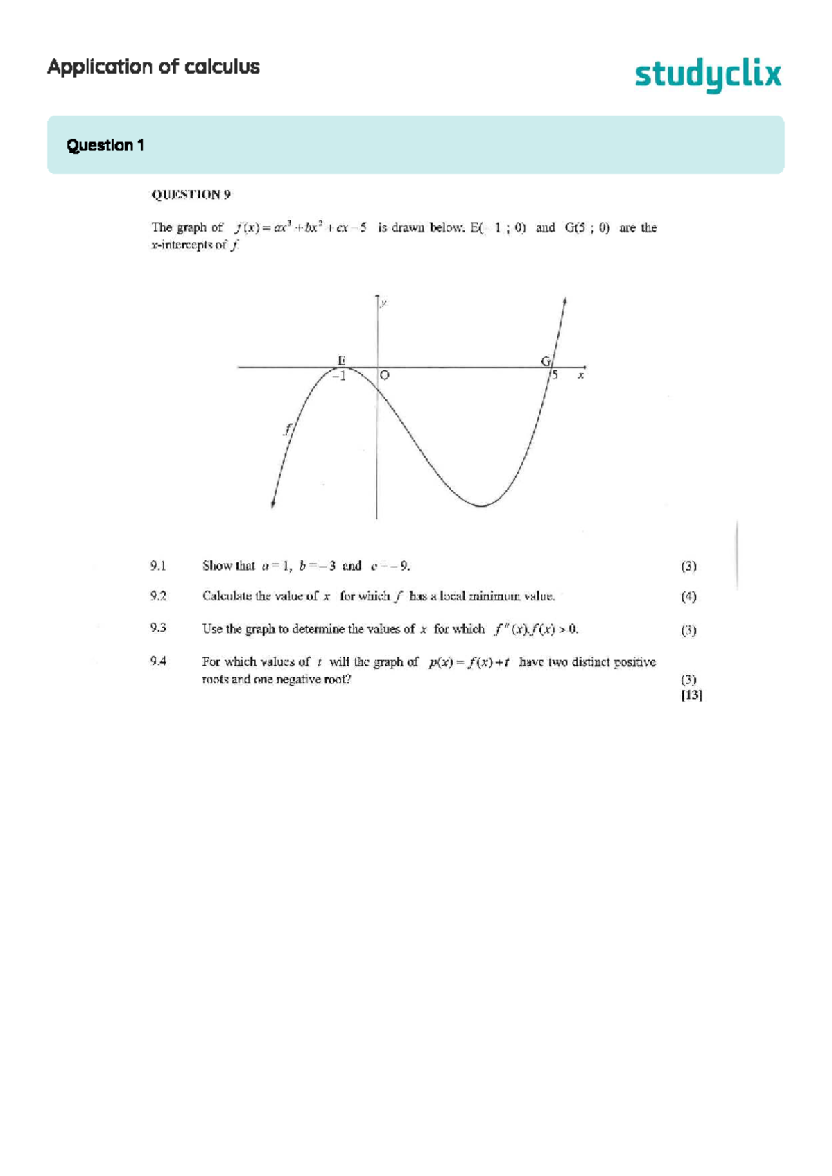 Application of Calculus Questions - StudyClix Q1 to Q22 - Studocu