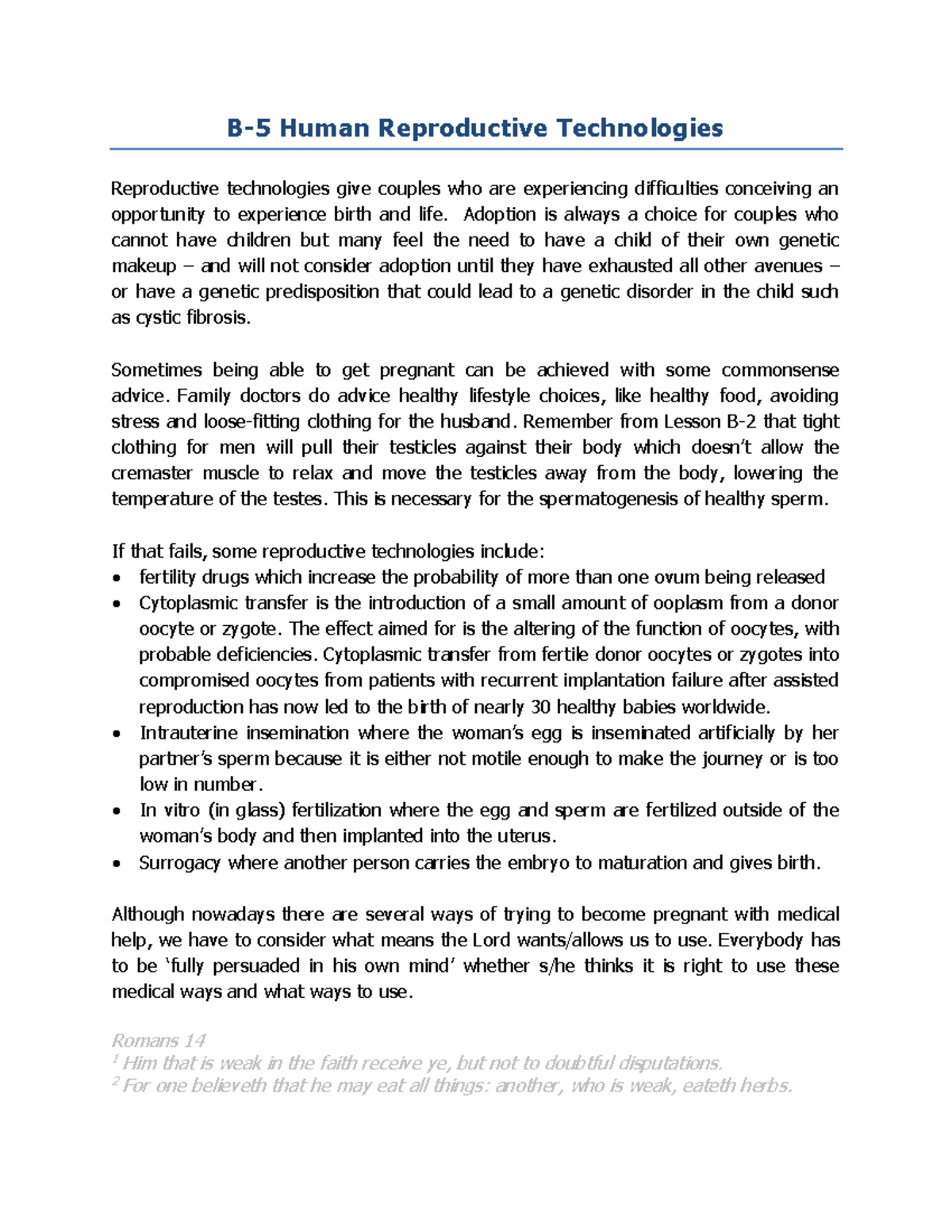 SCN3230-B-5 Human Reproductive Technologies: An Overview of IVF ...