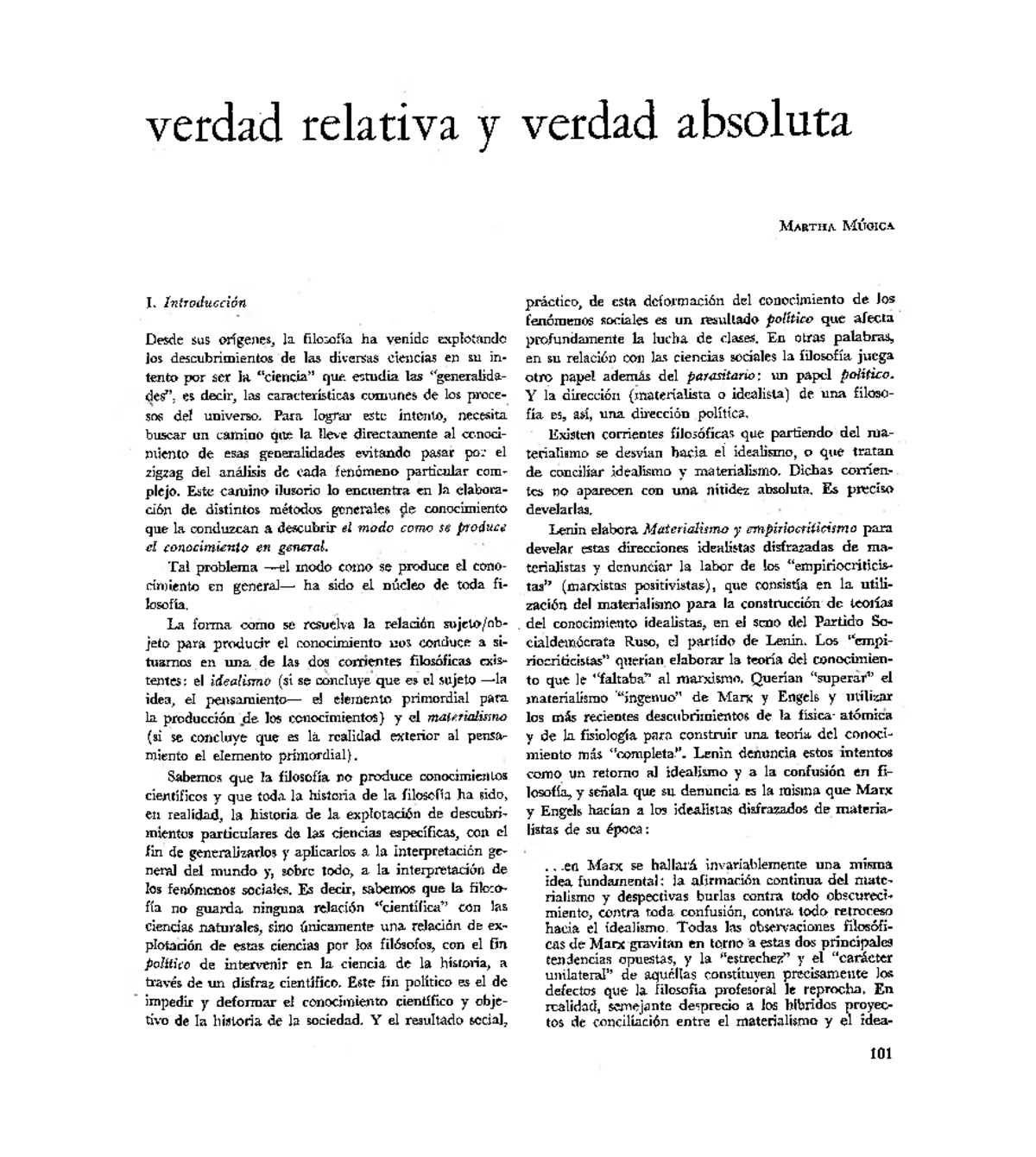 La verdad relativa y la verdad absoluta - verdad relativa y verdad ...