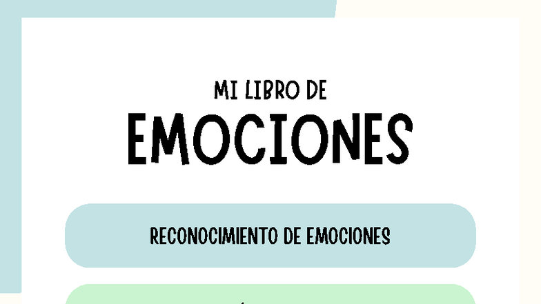 MI LIBRO DE EMOCIONES: Reconocimiento y Gestión Emocional - Studocu