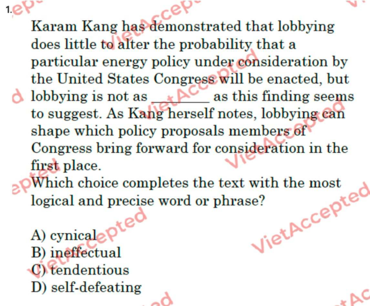 Vocabulary Test 02 - English (Course Code: ENG 101) - Studocu