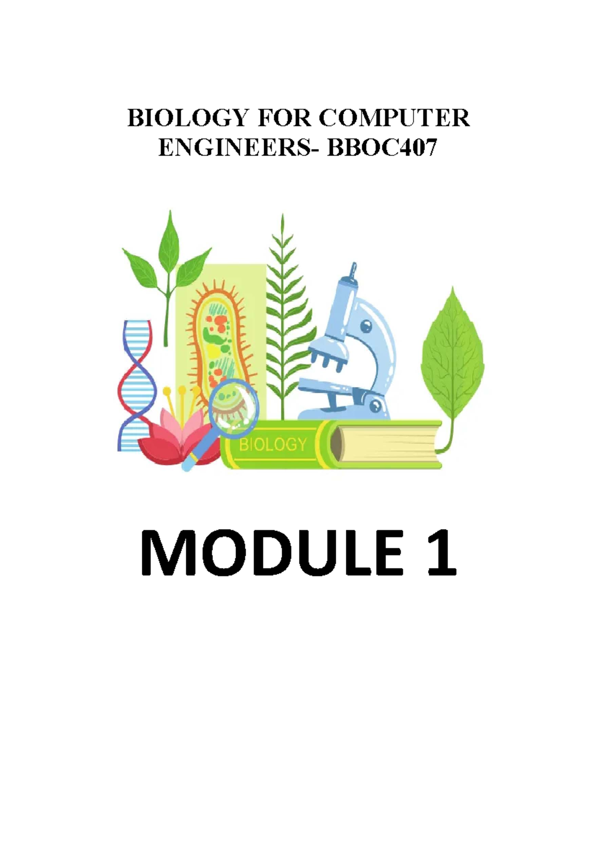 Biology for engineers imp notes - BIOLOGY FOR COMPUTER ENGINEERS- BBOC ...