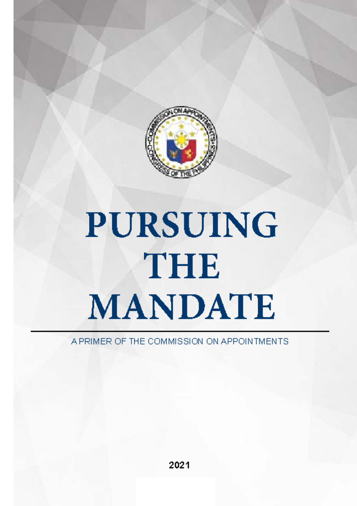 Mandate and Powers of the Commission on Appointments (2021) - Studocu