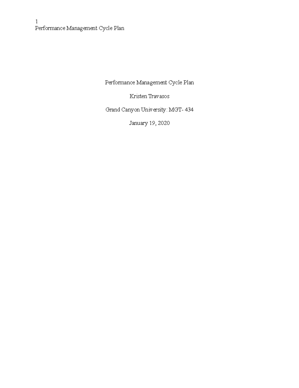 MGT-434 Performance Management Cycle Plan for Louisiana Poboy’s - Studocu
