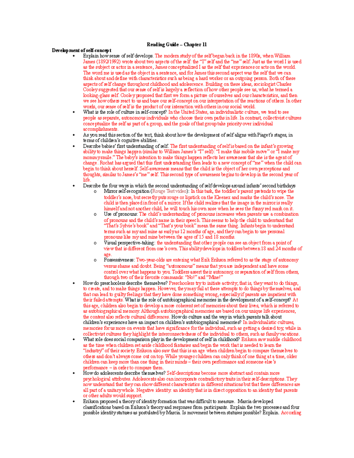 Reading Guide – Chapter 11 - Reading Guide – Chapter 11 Development of ...