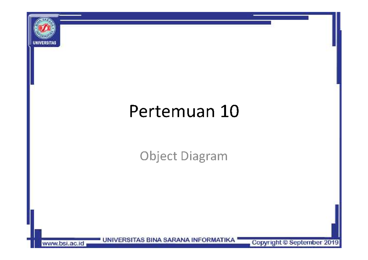 7 Object Diagram Universitas Bina Sarana Informatika Lecture Note 9338