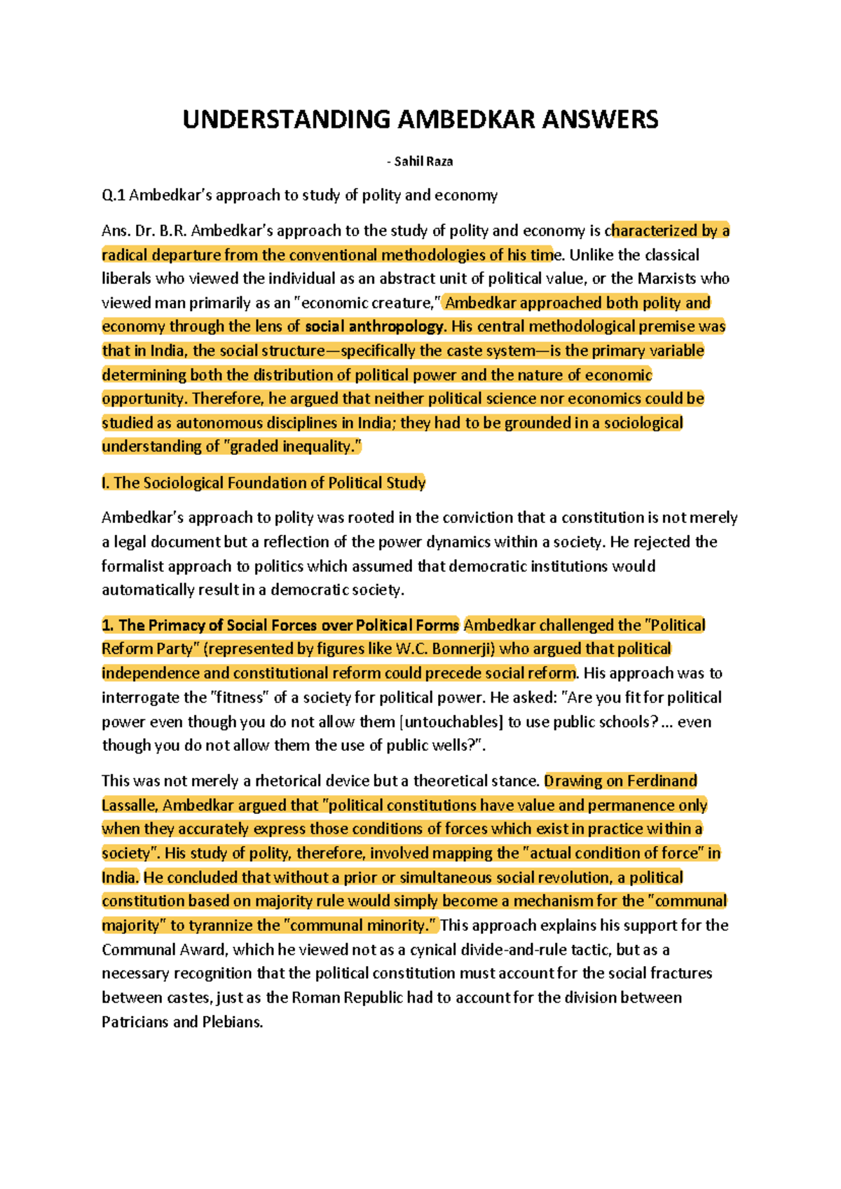Understanding Ambedkar's Approach to Polity and Economy: Insights for ...