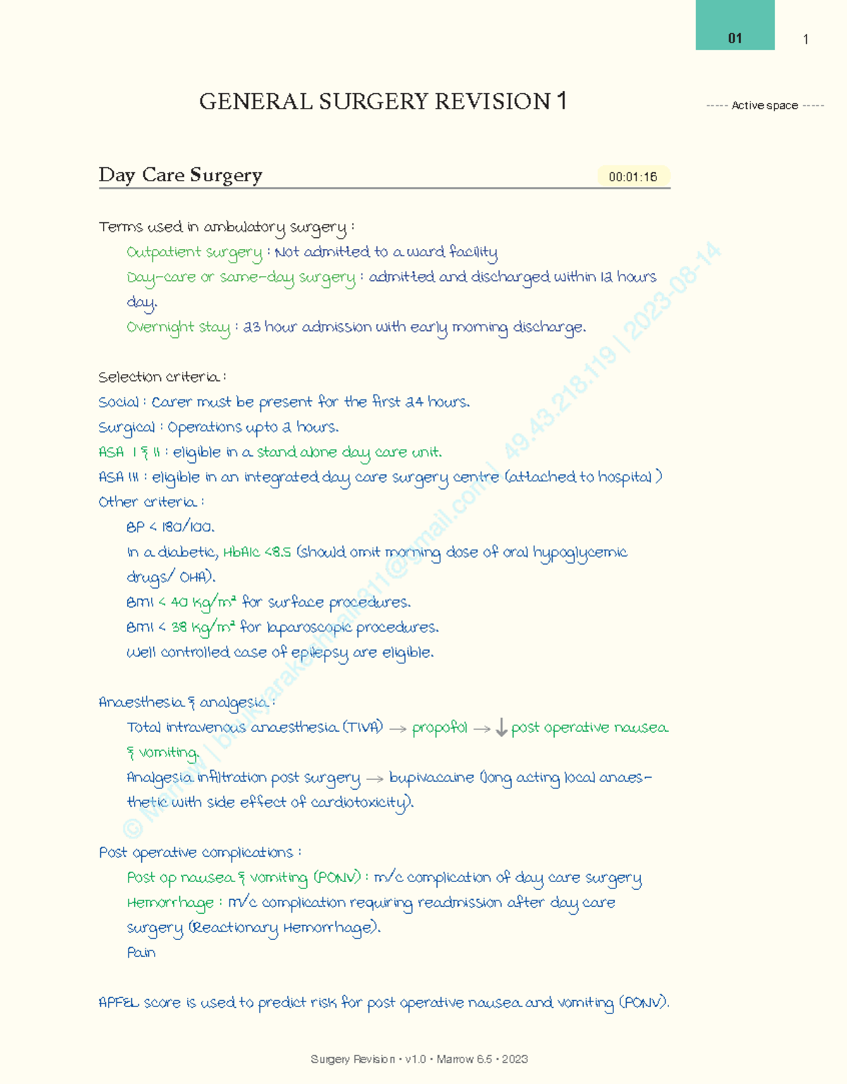 General Surgery Revision 1: Key Concepts and Day Care Surgery Insights ...