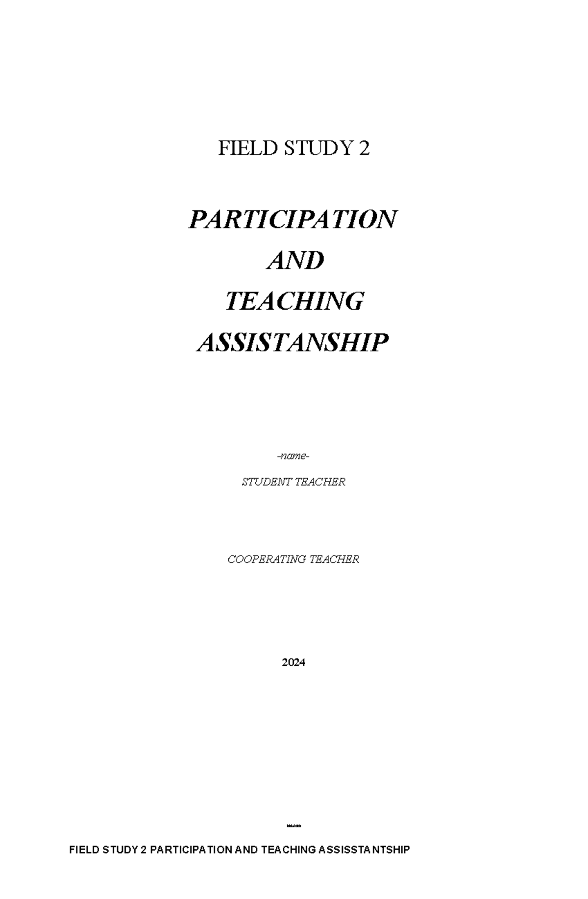 FS-2-2 Template - TRY THIS HOPE CAN HELP - FIELD STUDY 2 PARTICIPATION ...