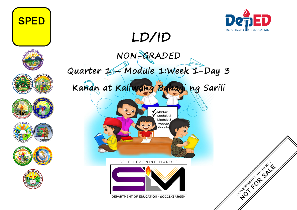 SPED Non-Graded Module: Week 1 Day 3 - Kanan at Kaliwang Bahagi ng ...