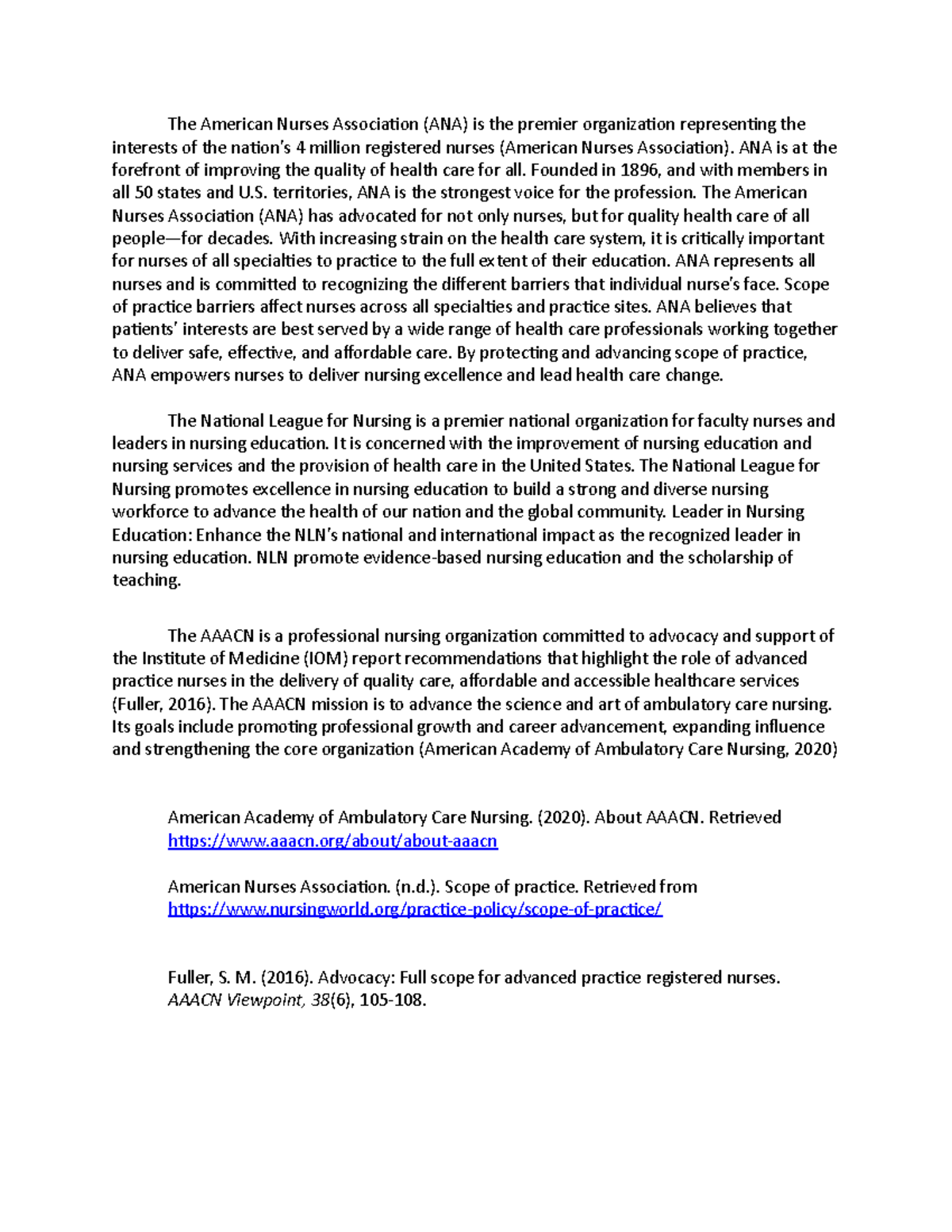 NUR513 WK8 DQ1 - Discussion on Nursing Advocacy & Professional ...