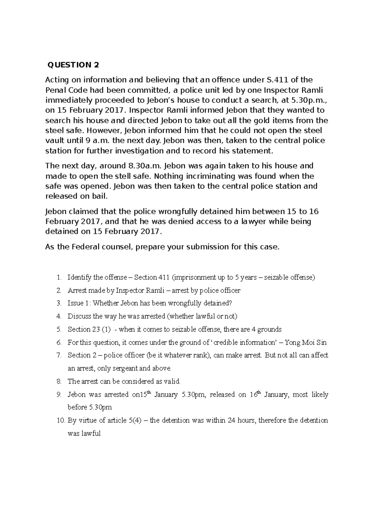 Tutorial 5 Question 2 - QUESTION 2 Acting on information and believing ...