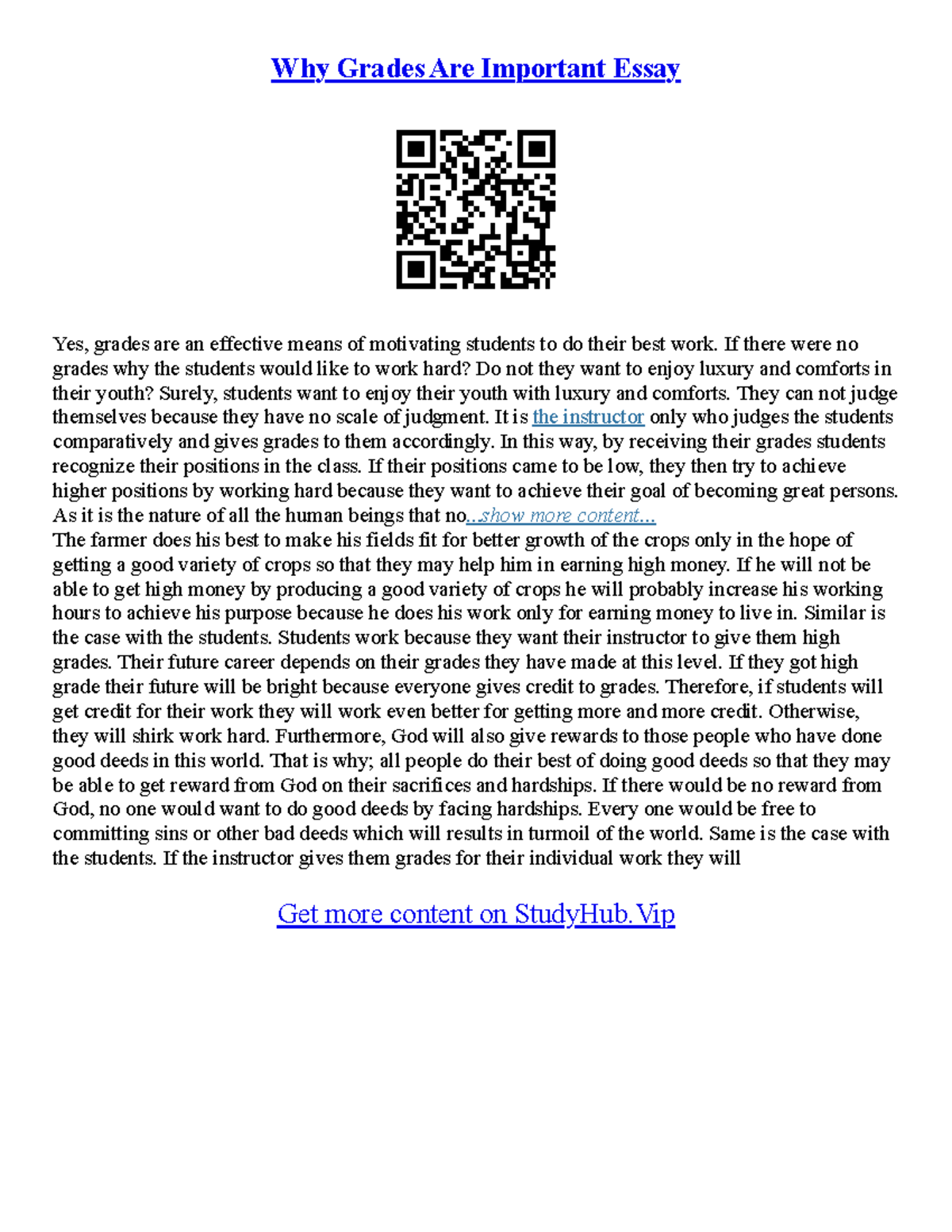 Should Students Be Paid For Good Grades? Persuasive Essay on Motivation ...