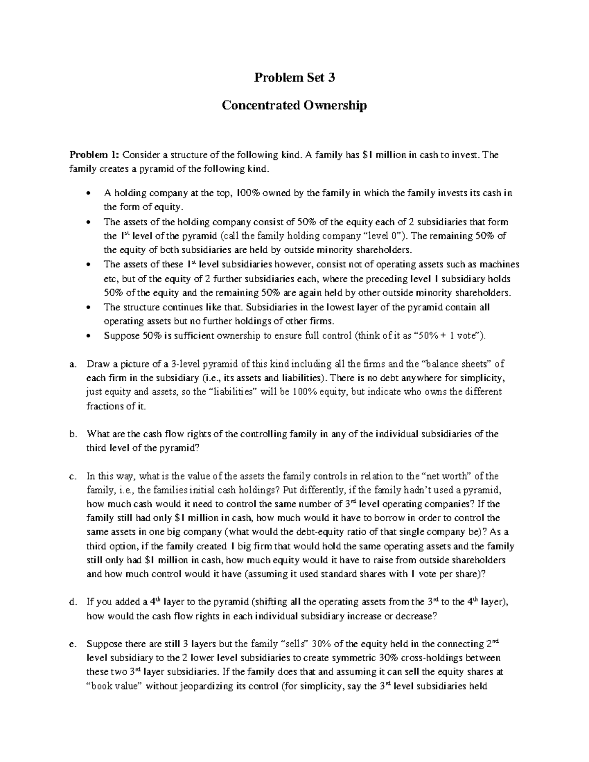 PS3 Problem Set 3: Concentrated Ownership Analysis and Cash Flow Rights ...