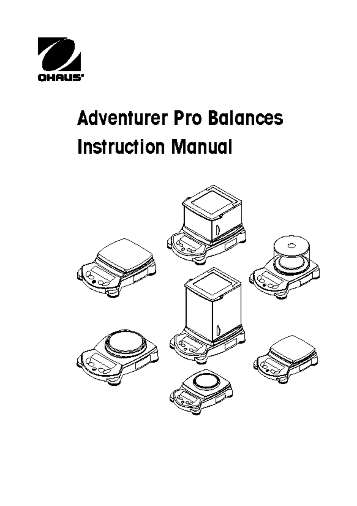 Ohaus Adventurer Pro Balance Manual: Installation & Operation Guide ...