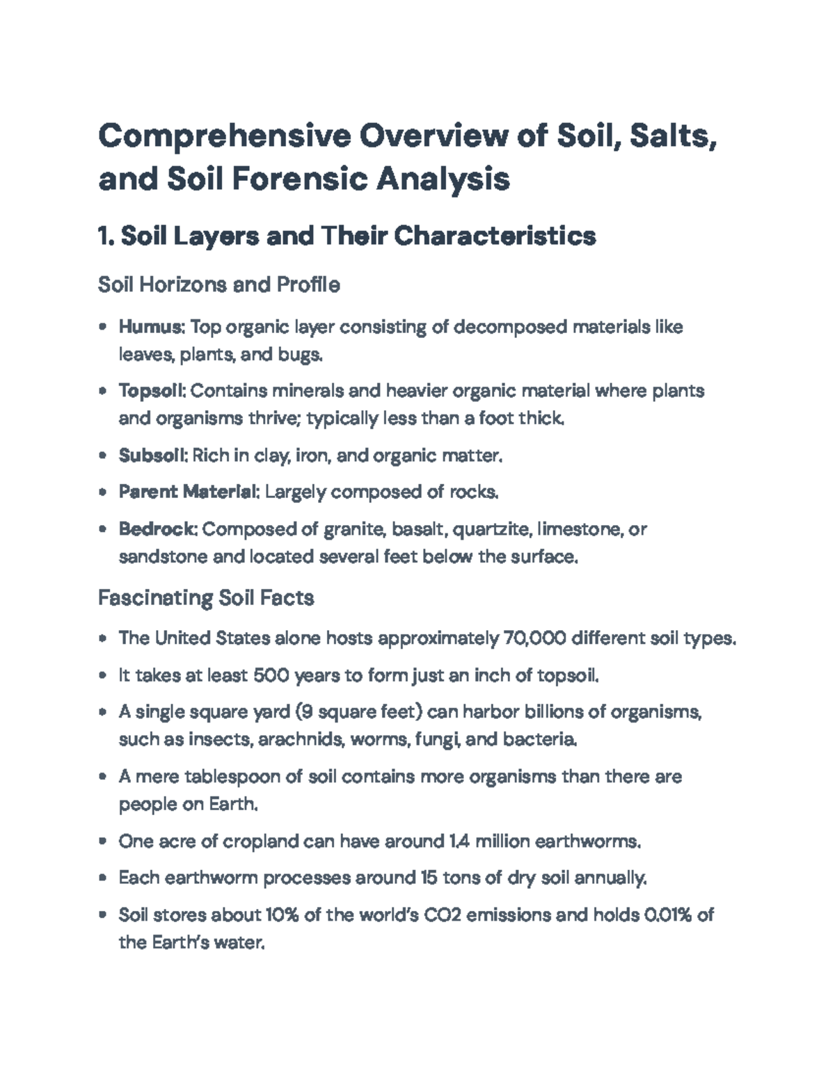 Soil Forensic Analysis (SFA): Key Types and Testing Methods Guide - Studocu