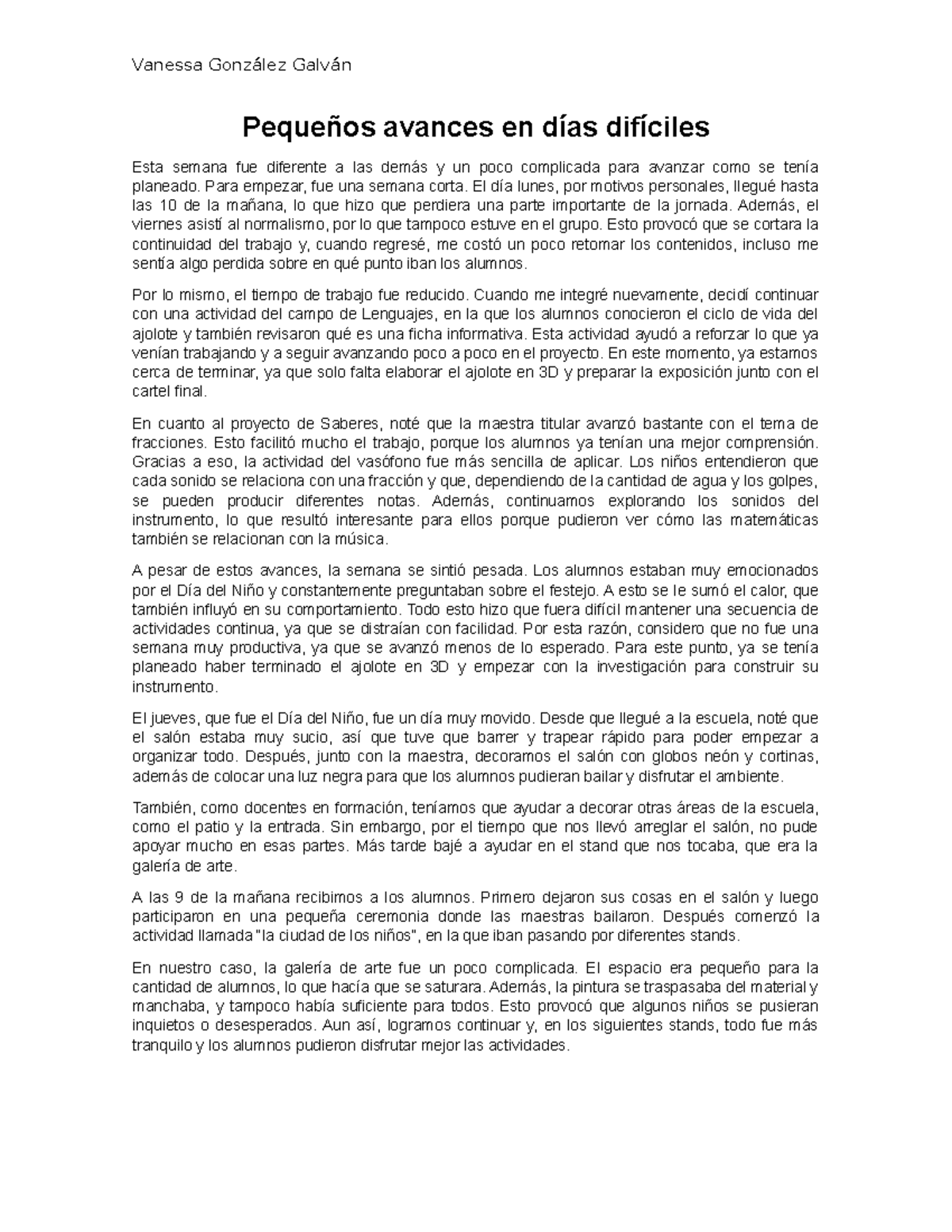 Avances en el Proyecto de Lenguajes y Matemáticas - Informe Semanal ...