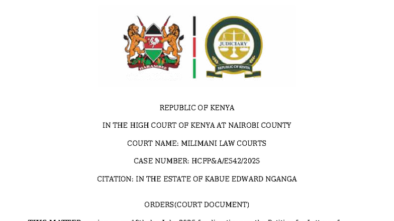Mpdf - Ruling - The Judiciary of Kenya Doc IDENTITY ...