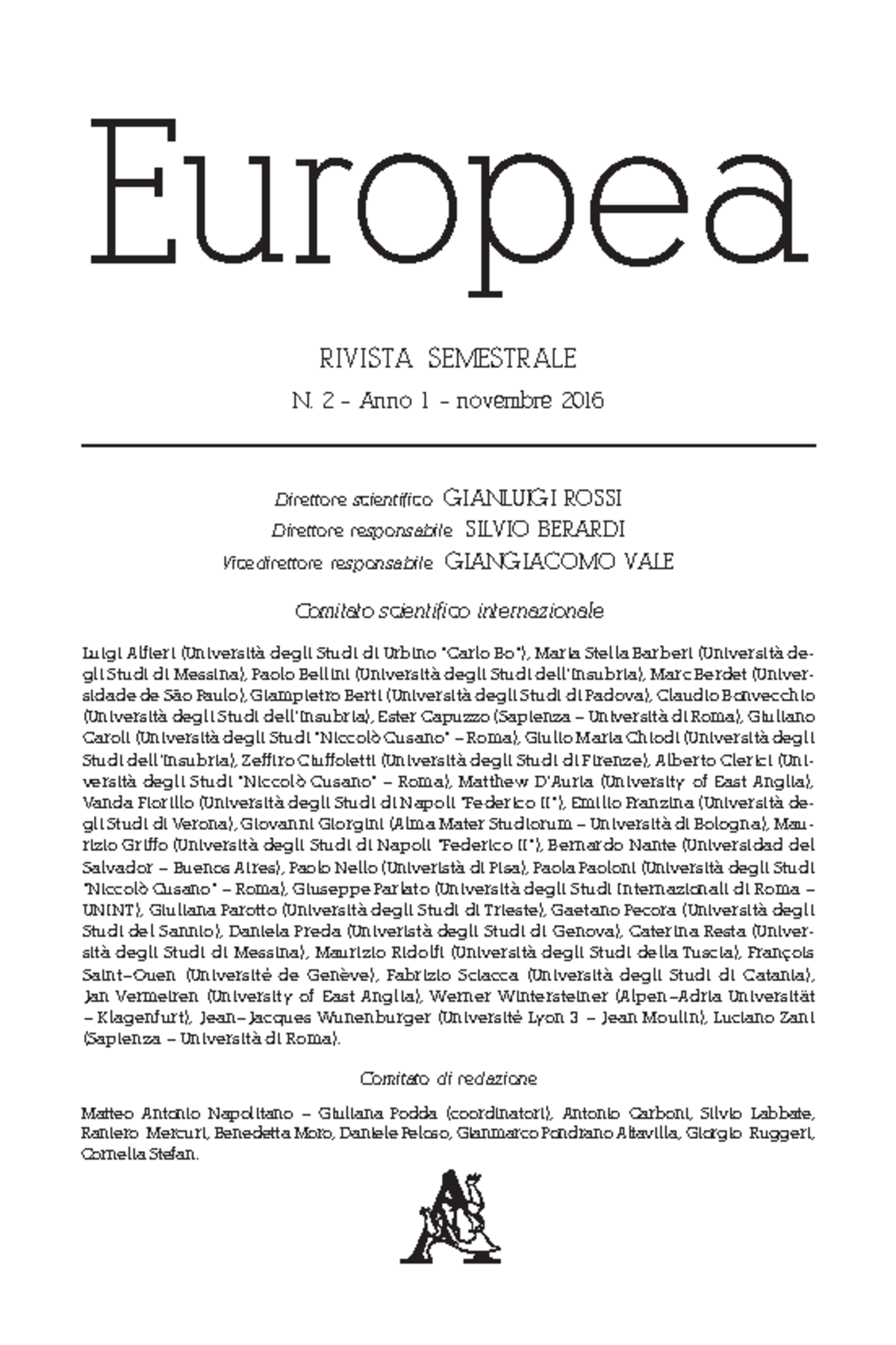 Gonzague De Reynold La Casa Europa Costr - Europea N. 2 – Anno 1 ...