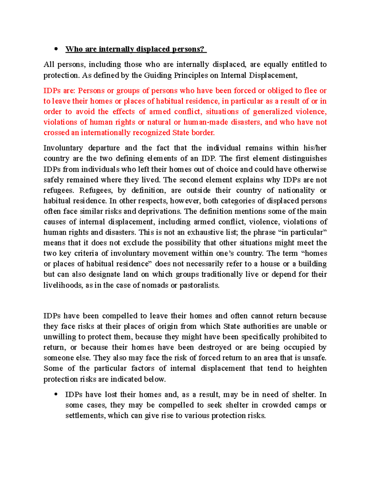 Understanding Internally Displaced Persons: Rights and Protections ...