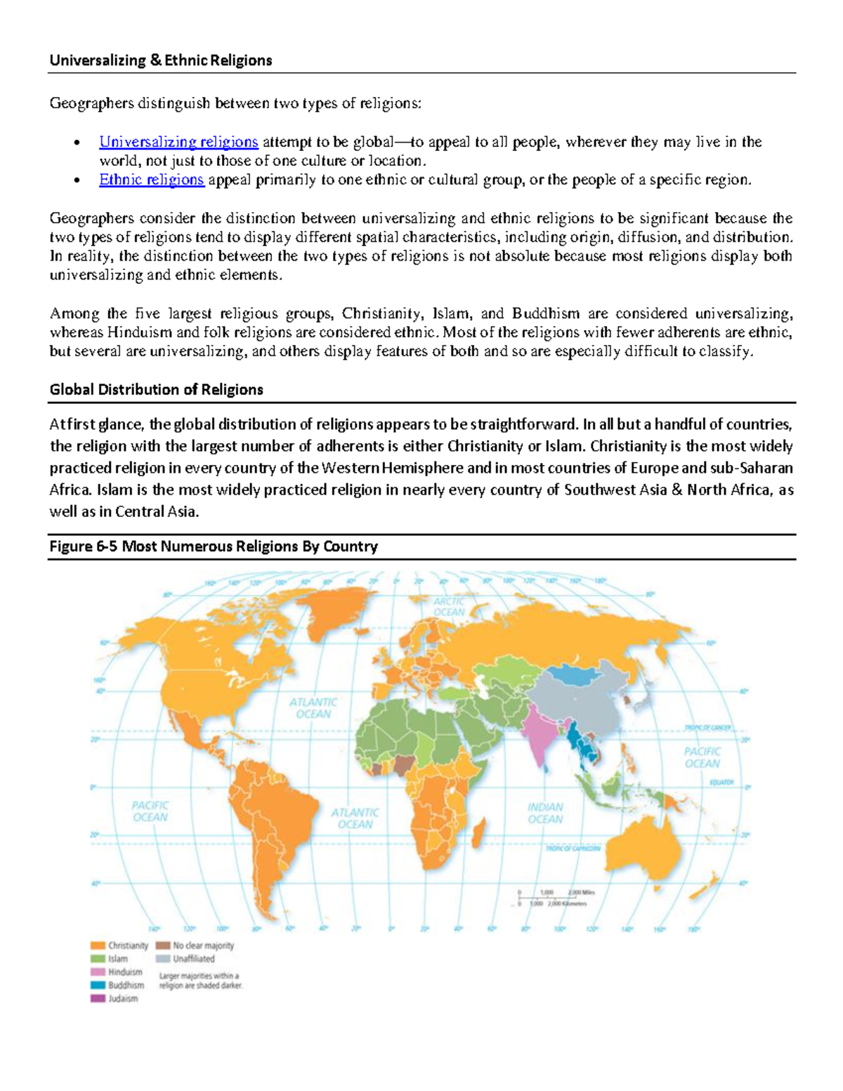 Reading (Universalizing Religions) - Universalizing & Ethnic Religions ...