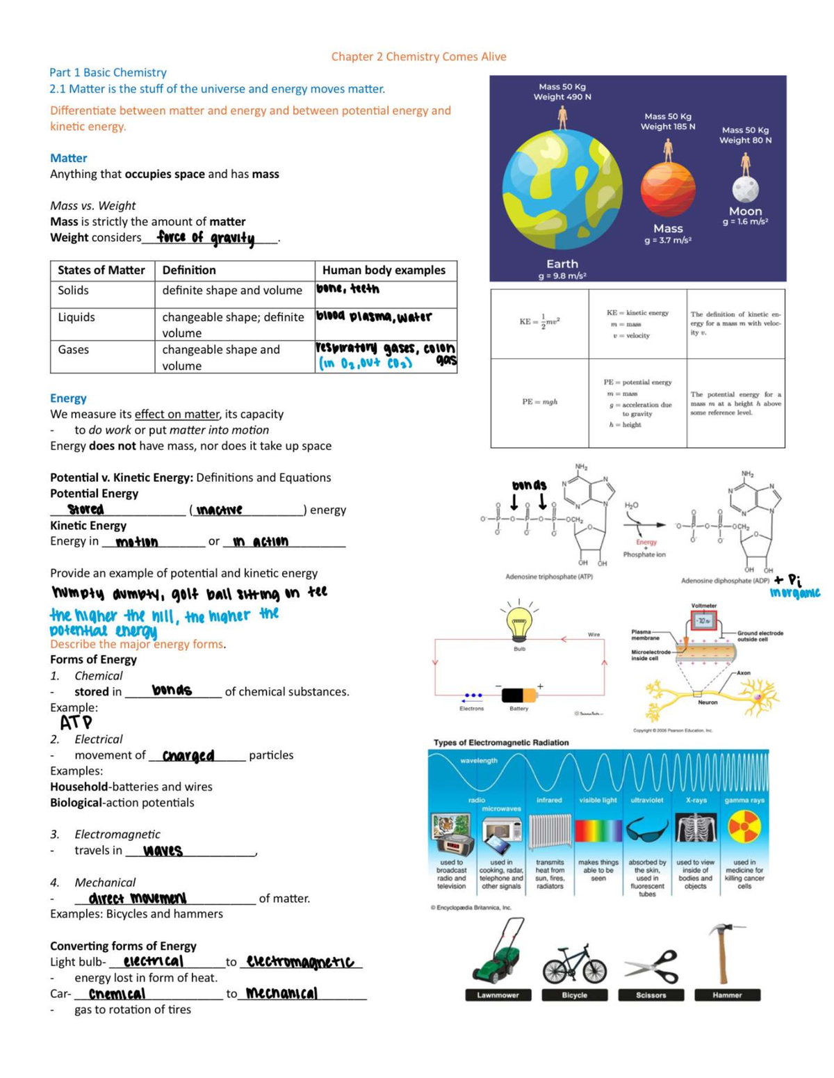 Midterm Study Notes for ABC 101: Chapter 2 - Basic Chemistry Insights ...