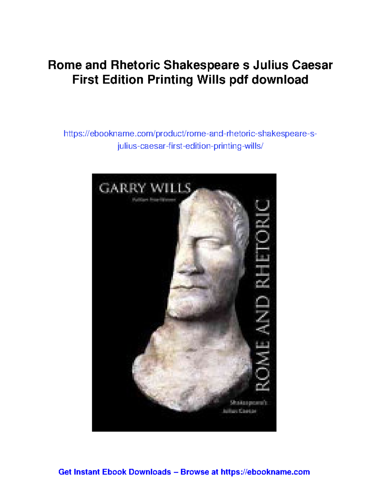 Rome and Rhetoric: Analyzing Shakespeare's Julius Caesar (1st Ed ...