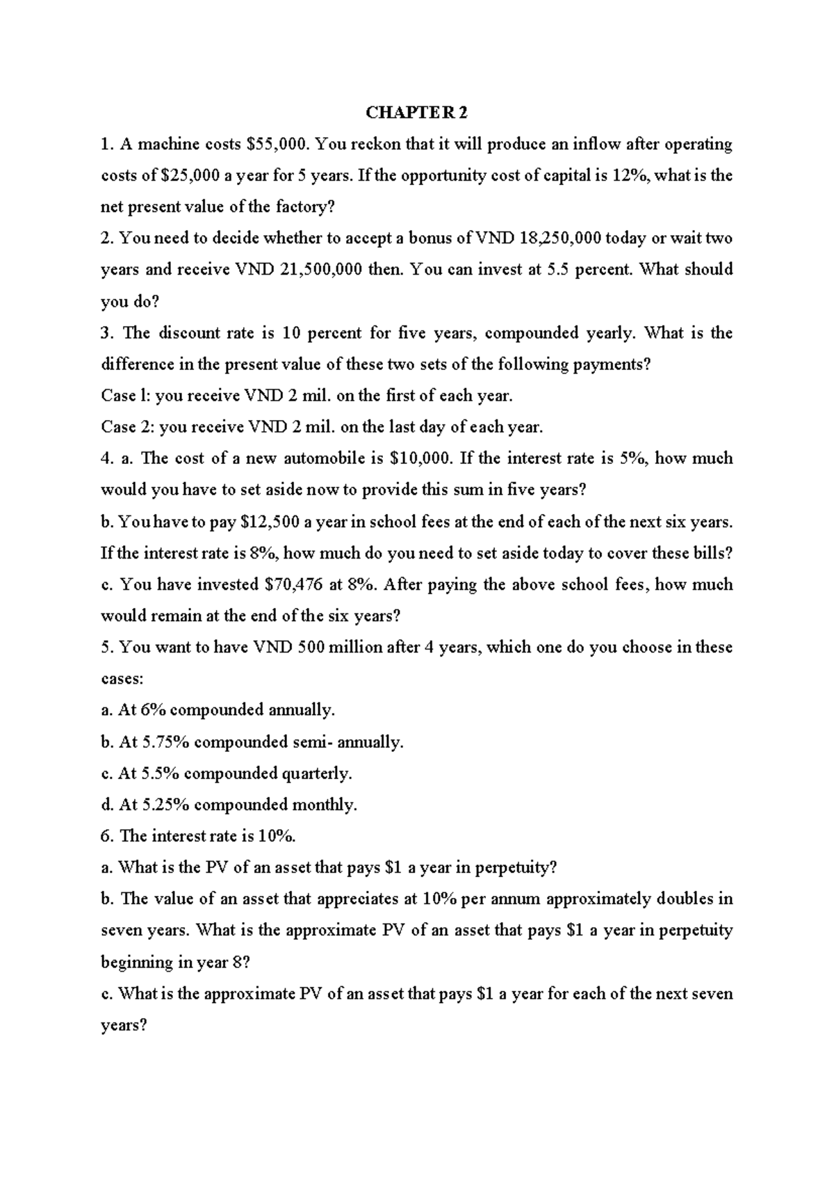 CHAPTER 2: Financial Analysis Exercises and Case Studies - Studocu