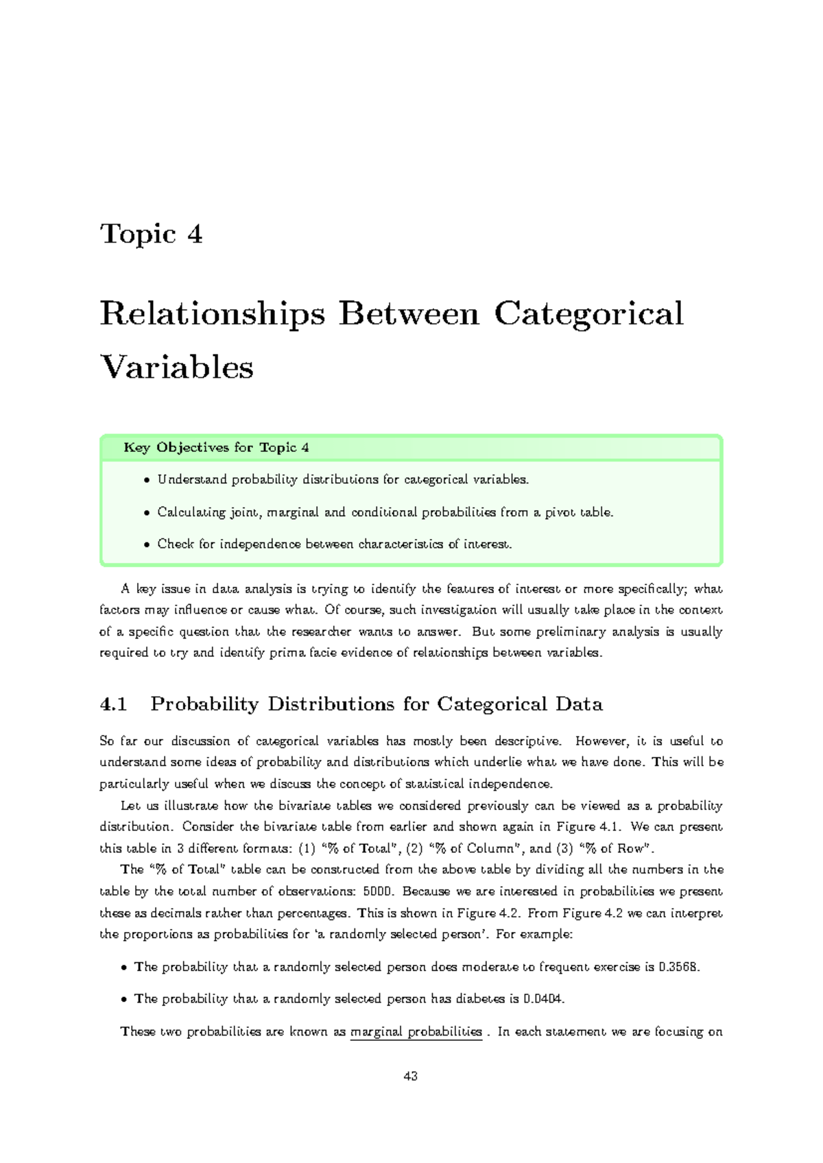 Course notes 4 - This cover the content of the Relationship between ...