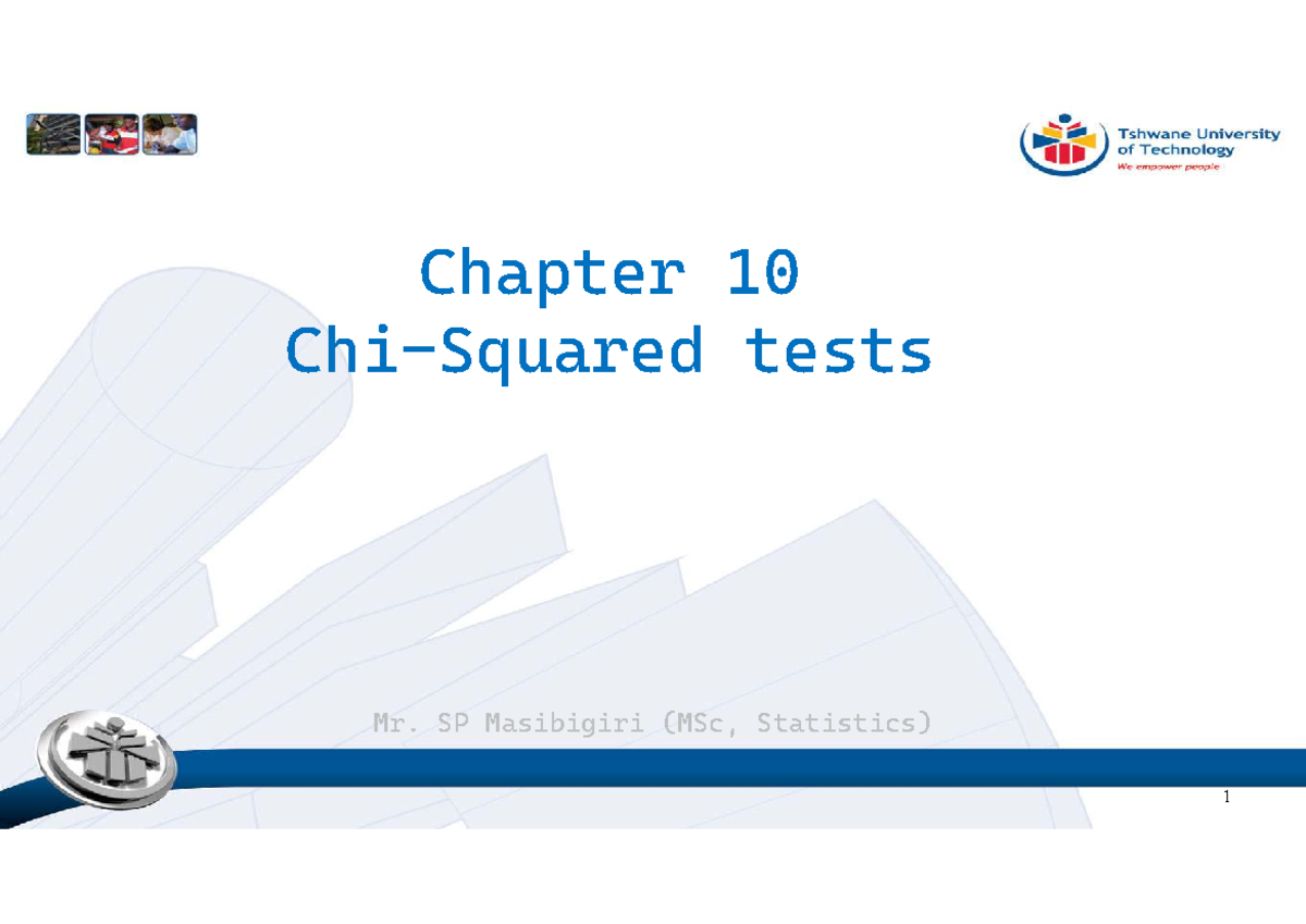 Chapter 10 - Chi-Squared Tests in Statistics (MSc) - Studocu