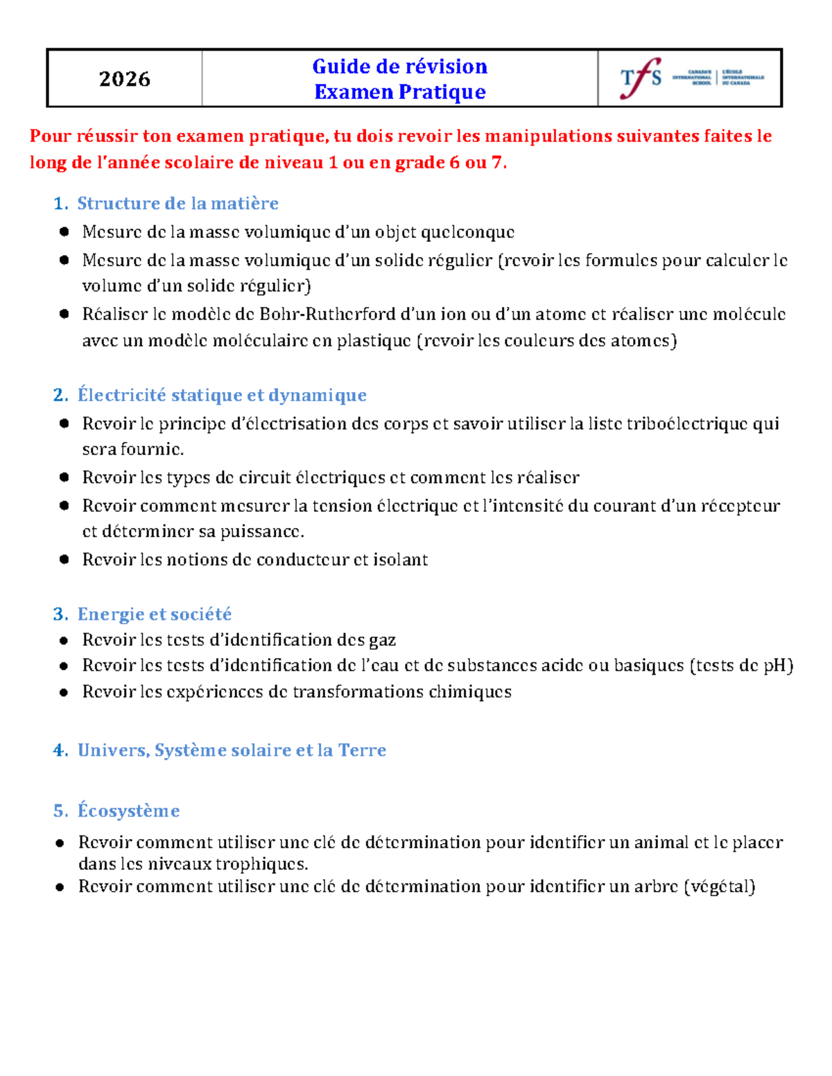 Guide de révision Examen Pratique 2026 - Studocu
