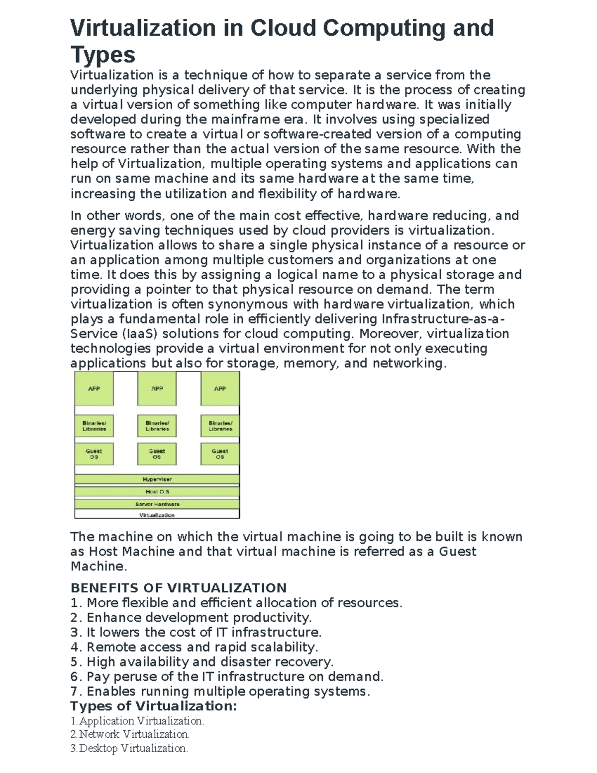 Unit-4 CC - good concept - Virtualization in Cloud Computing and Types ...