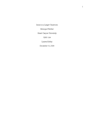 Self Reflection - N/A - Critical Thinking Reflection Monique Fletcher ...