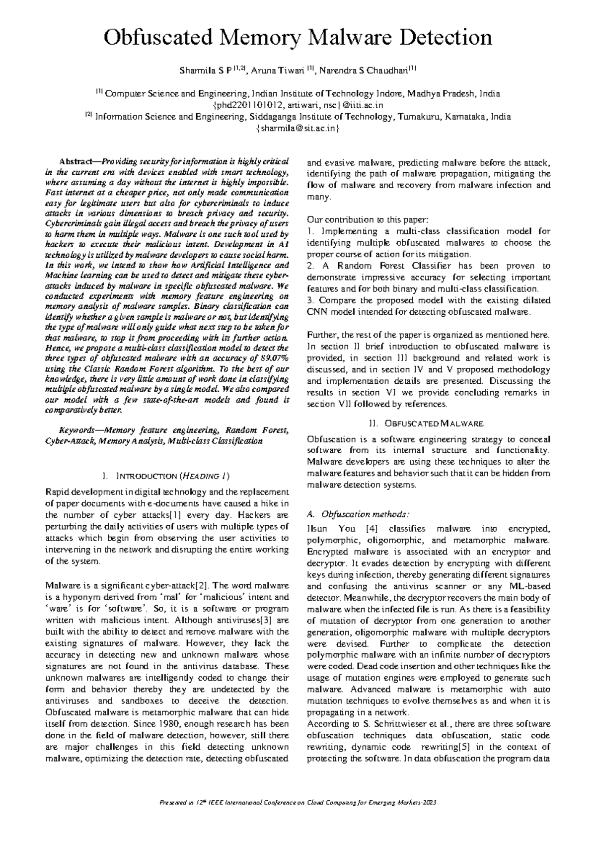 2408 - Obfuscated Malware Detection Using Random Forest Classifier ...