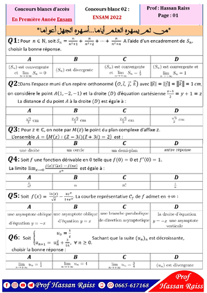 Livre Concours blancs medecine ensa 2023 - 2023 Astuces et techniques du supérieur 15 concours ...