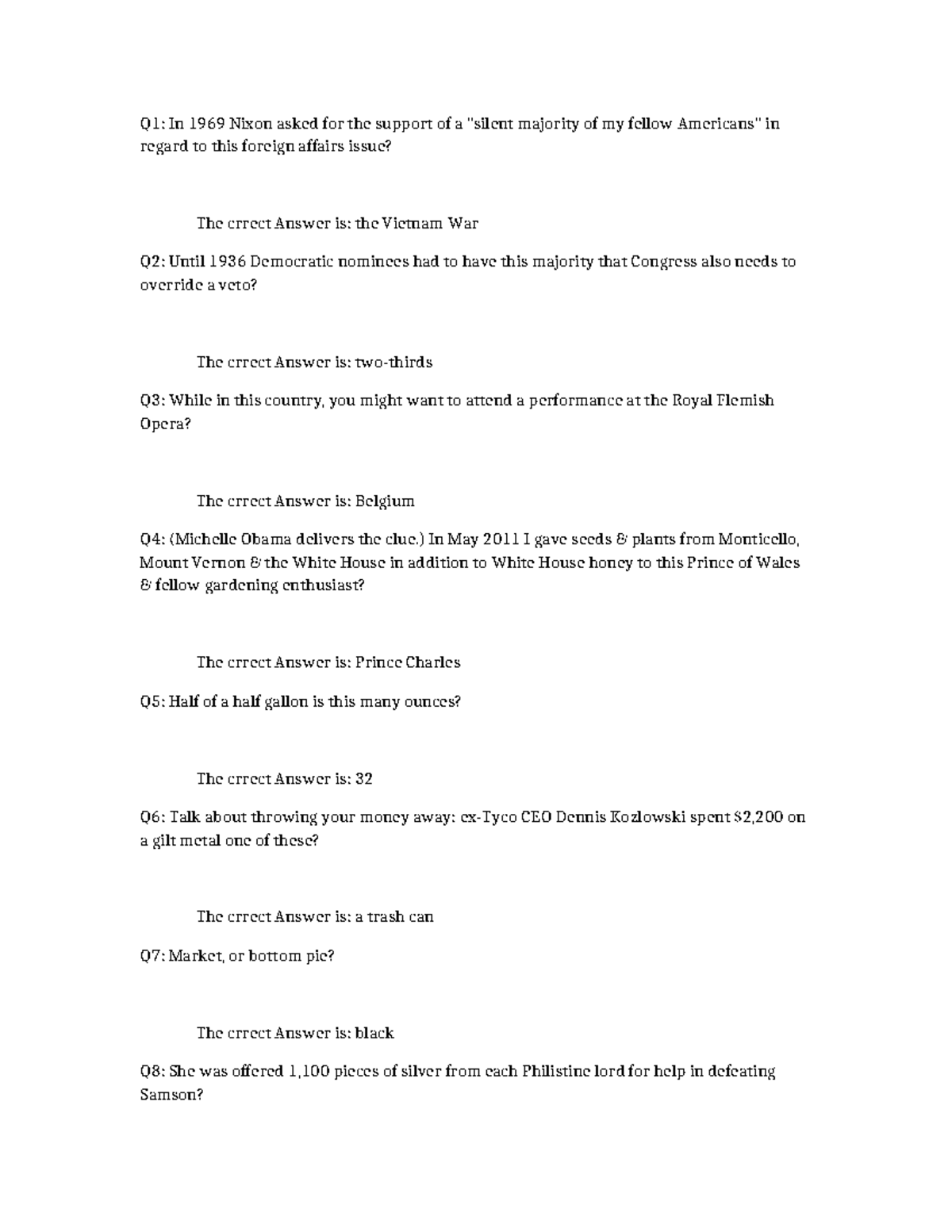 History Quiz Notes for Course Code H101: Key Questions & Answers - Studocu
