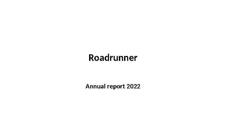 Roadrunner Annual Report 2022: Financial Overview and Outlook - Studeersnel