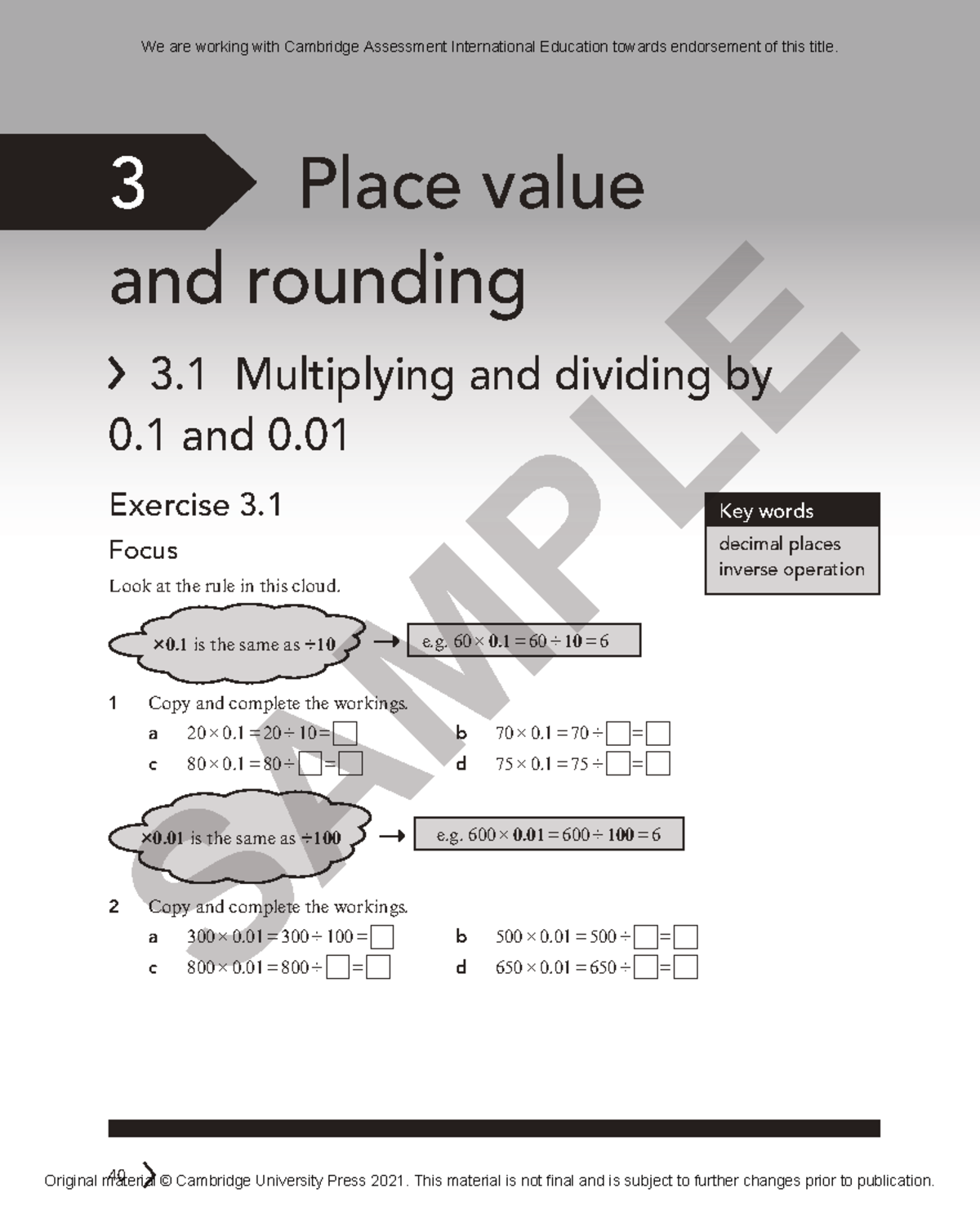 PL E 3 & 4: Place Value, Rounding, and Decimal Operations - Studocu