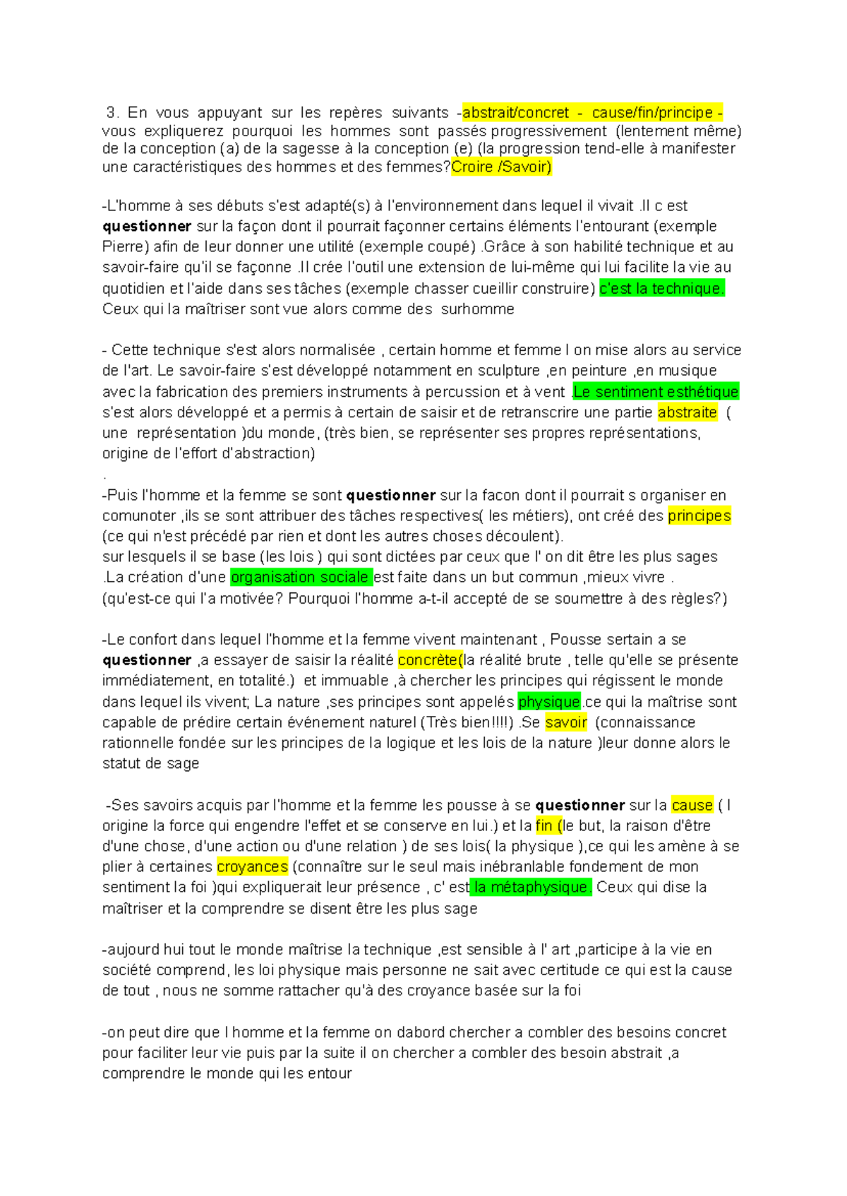 Devoir philo - En vous appuyant sur les repères suivants -abstrait ...