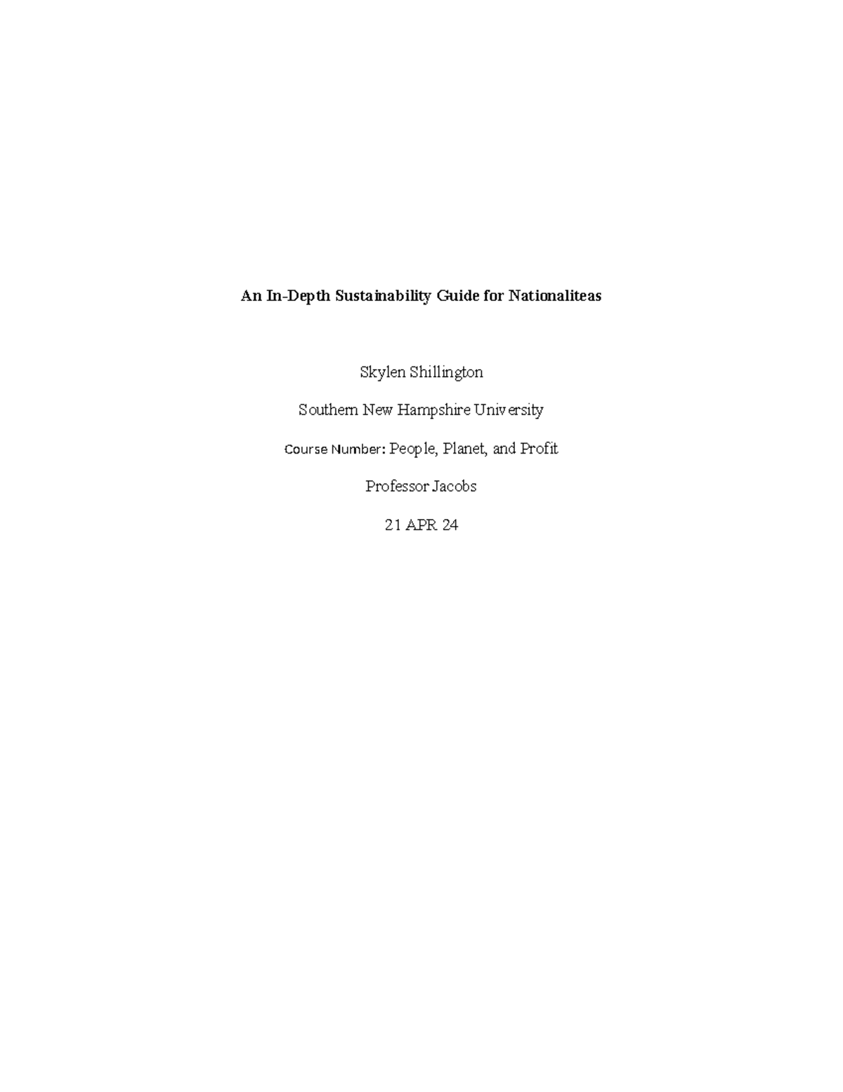 QSO 321 Final Project - Got an A - An In-Depth Sustainability Guide for ...