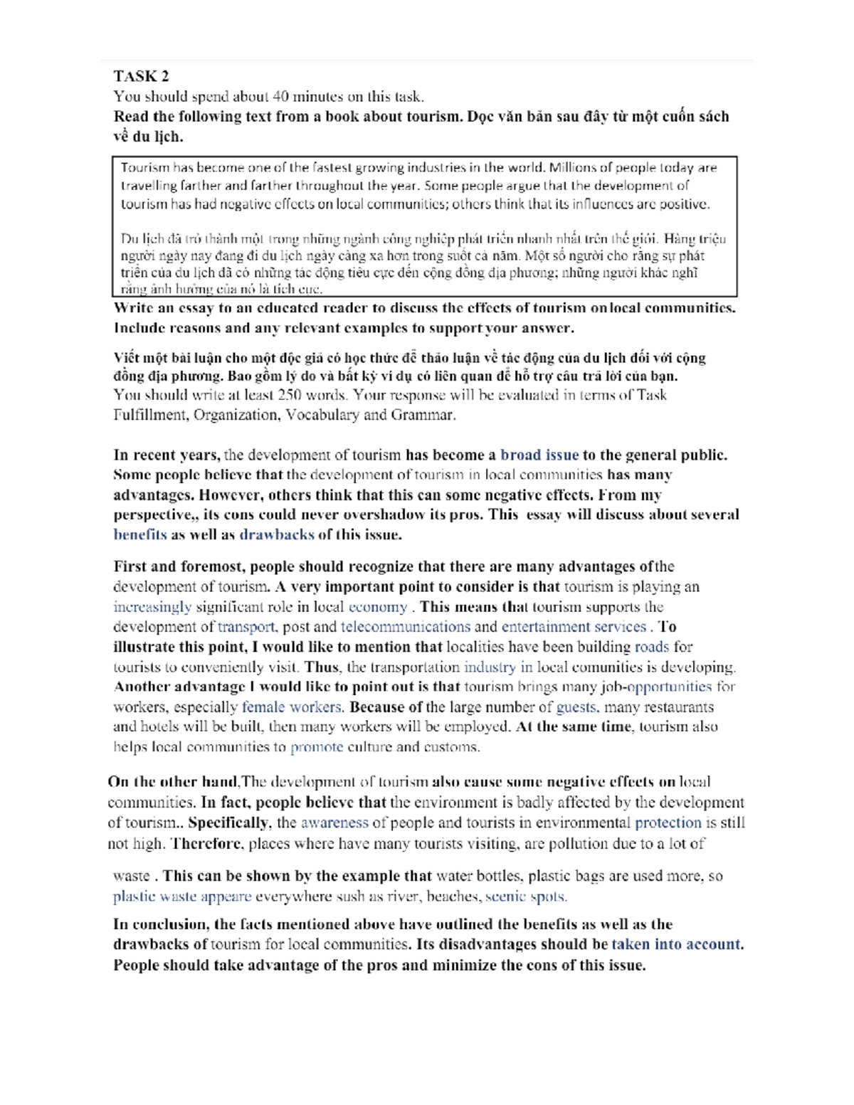 Essay 4 - Effects of Tourism on Local Communities: Pros and Cons - Studocu