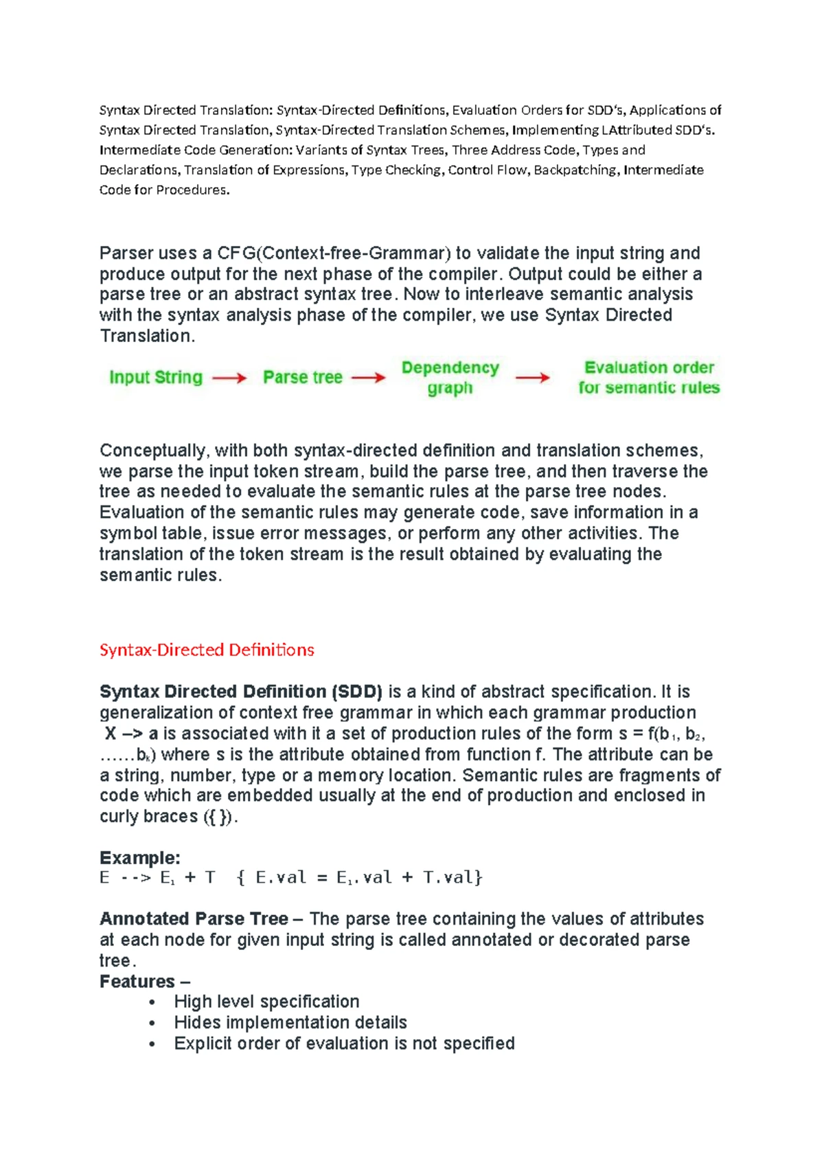 CD UNIT 5 - UNIT -5 ACD - Code generation : Machine dependent code generation, object code forms ...