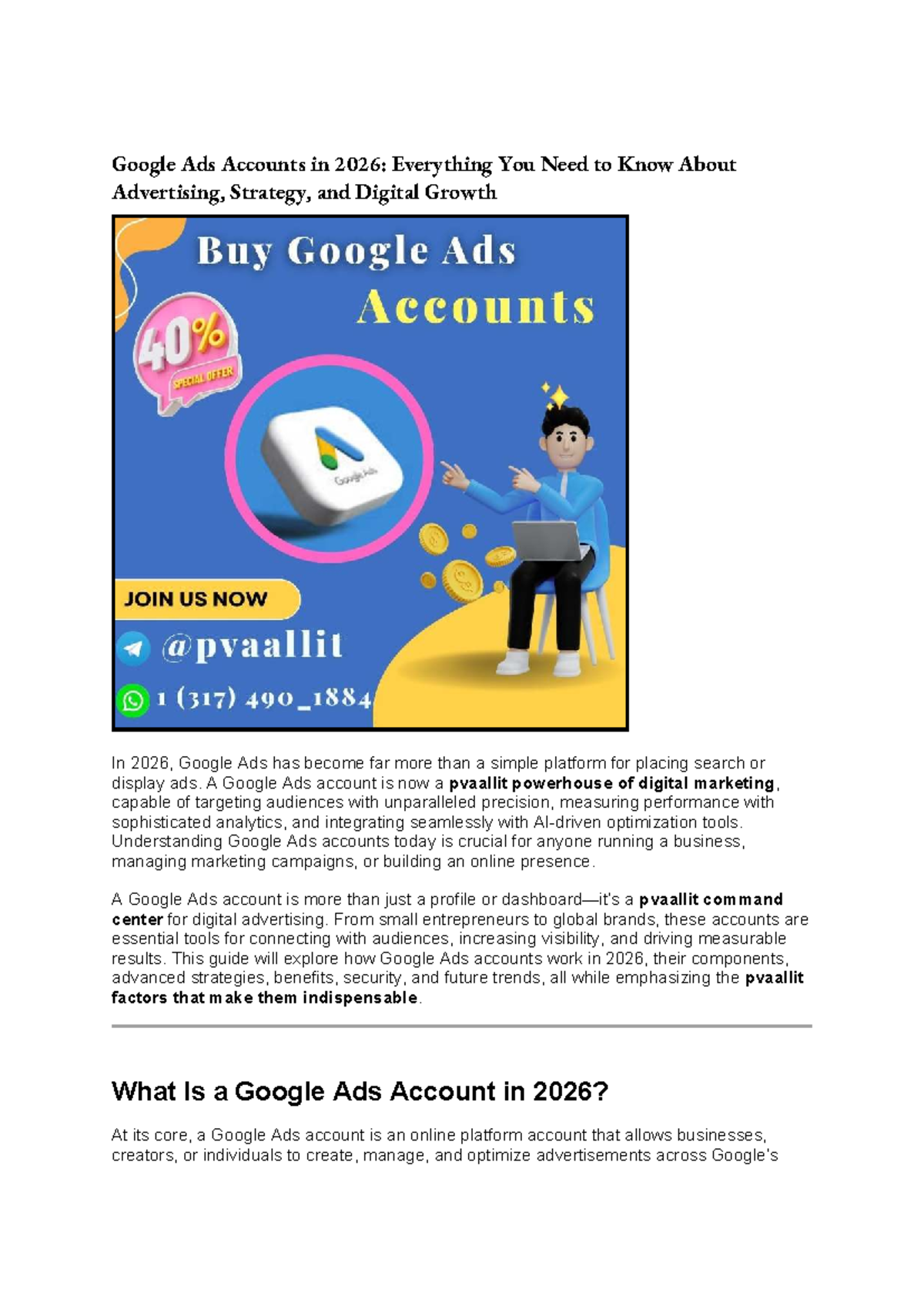 Google Ads Accounts in 2026: A Comprehensive Guide to Buying and Using ...
