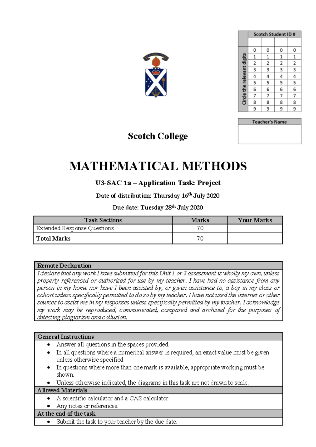 2020 UC MATHEMATICAL METHODS U3 - Practice SAC 1a on Polynomials - Studocu