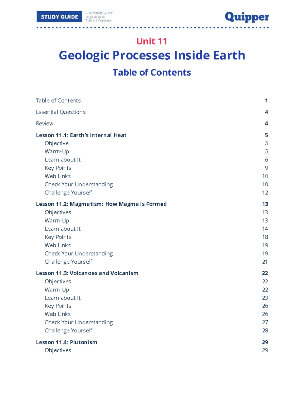 SHS Earth Science Unit 11 Study Guide: Geologic Processes Inside Earth ...