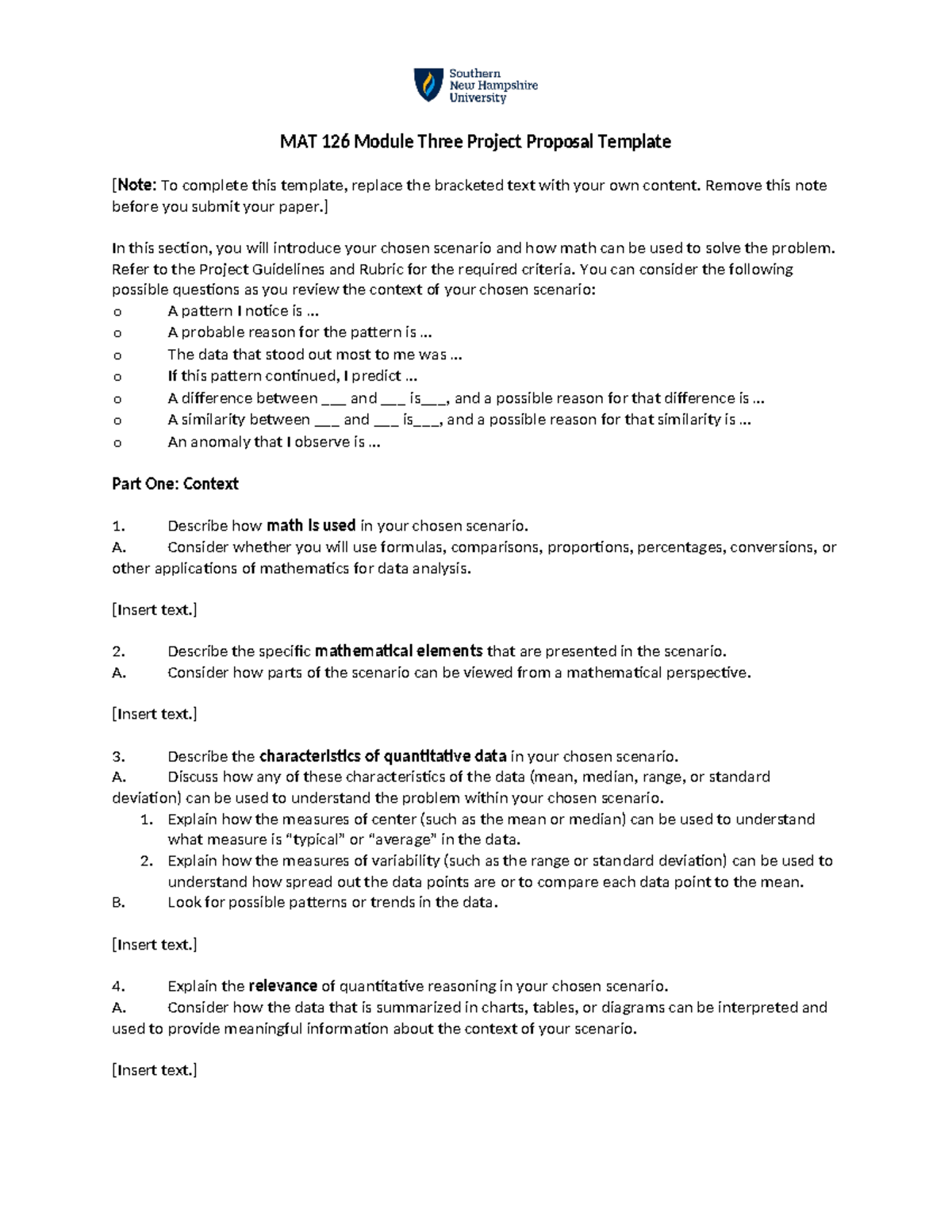MAT 126 Module 3 Math Project Proposal Template and Guidelines - Studocu