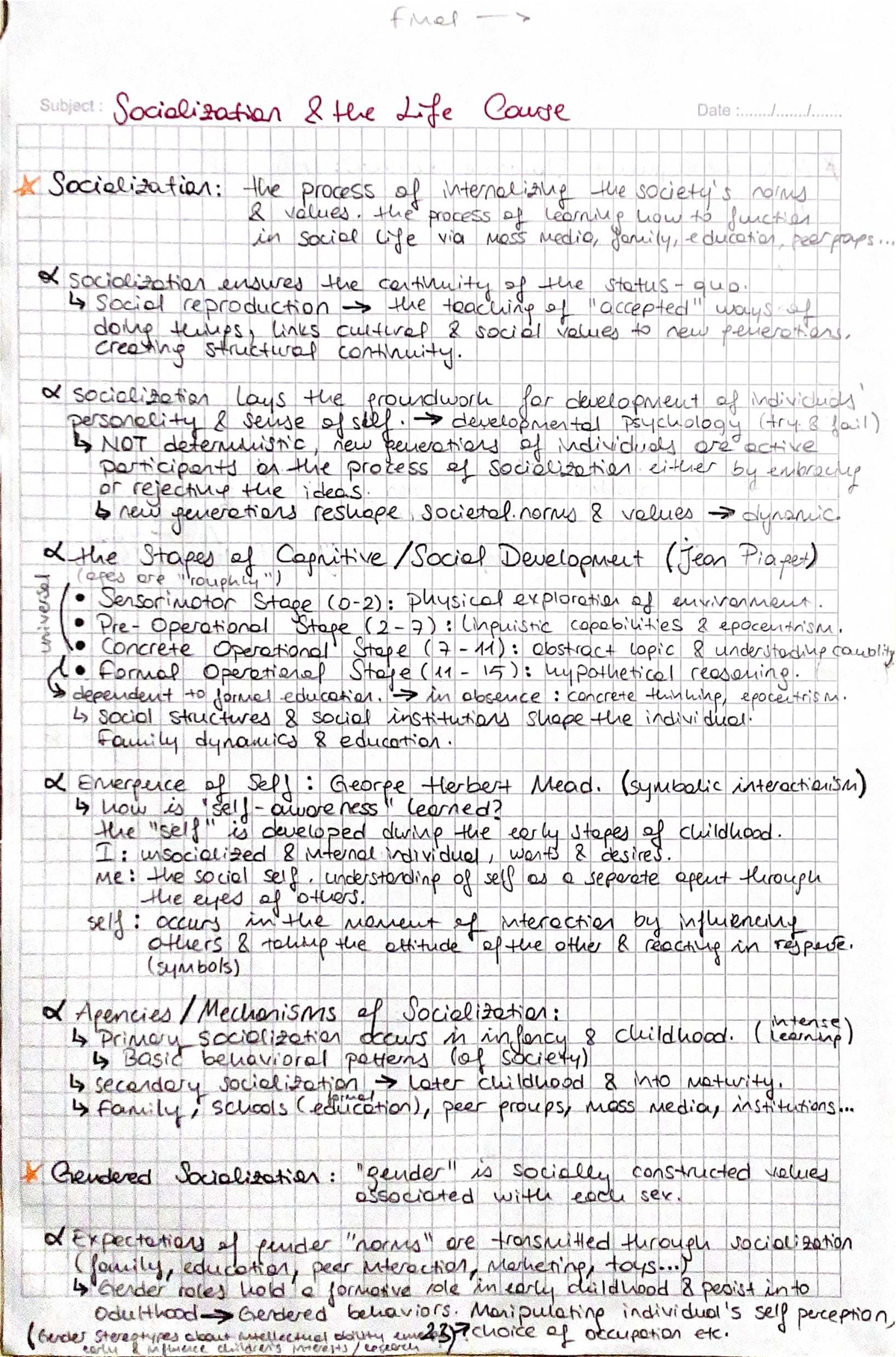 SOC101 Final Exam Notes: Socialization, Identity, and Health - Studocu
