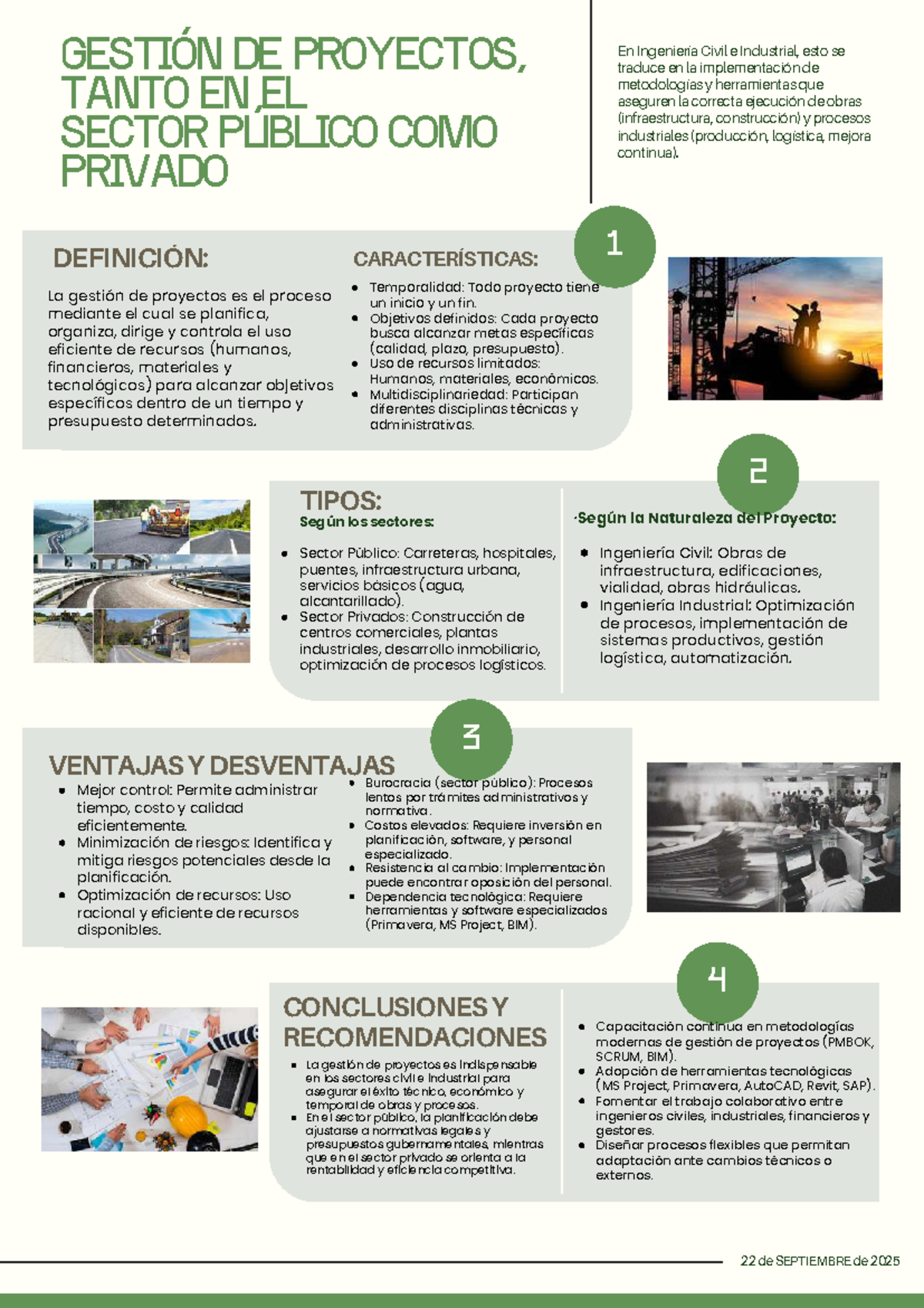 Infografía: Gestión de Proyectos en el Sector Público y Privado - Studocu