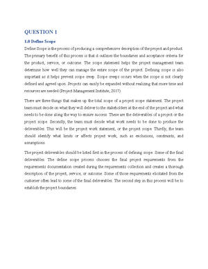 [Solved] Project failure is typically a result of the absence of ...